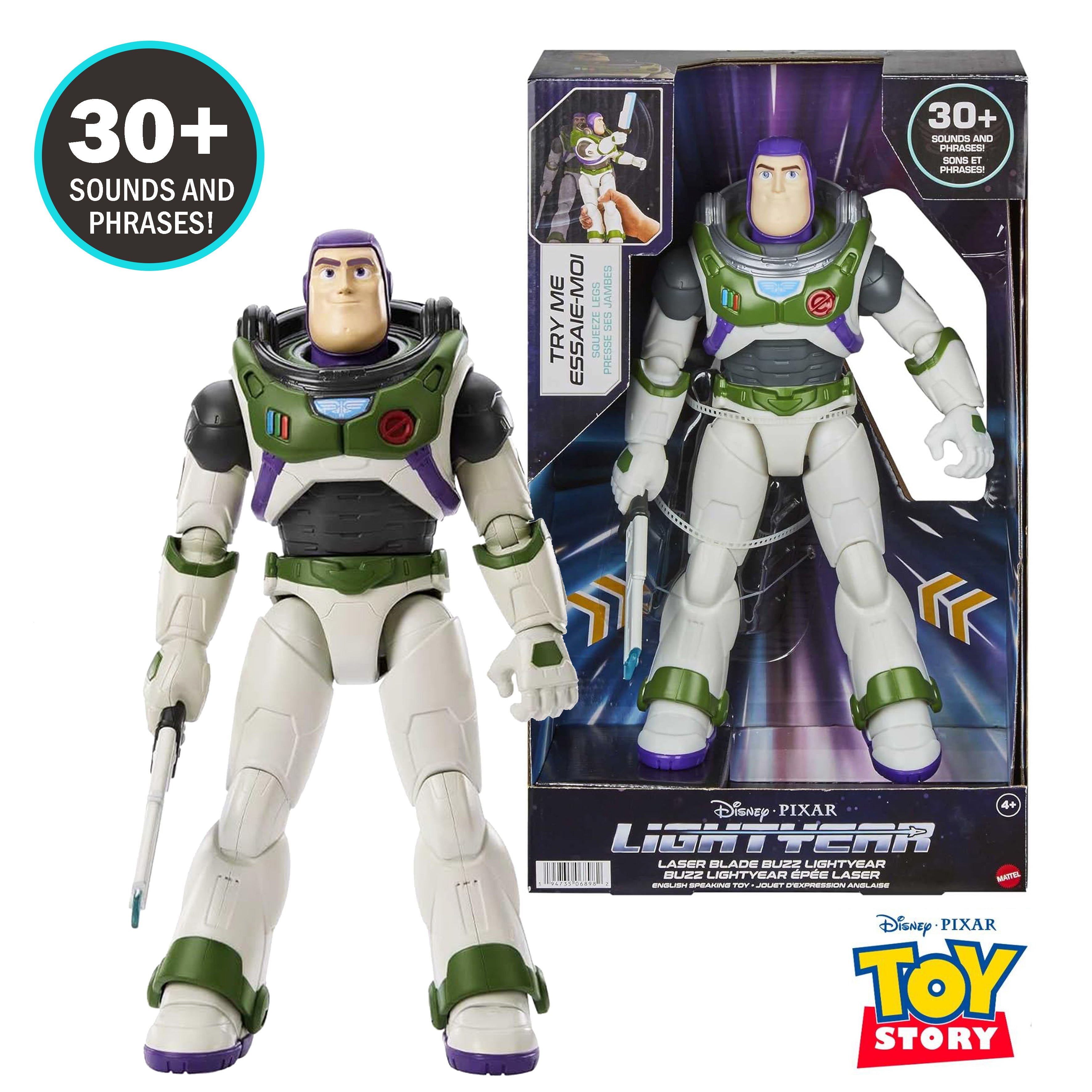 Disney Toy Story Buzz Lightyear Talking Toy with Leaser Blade Action ...