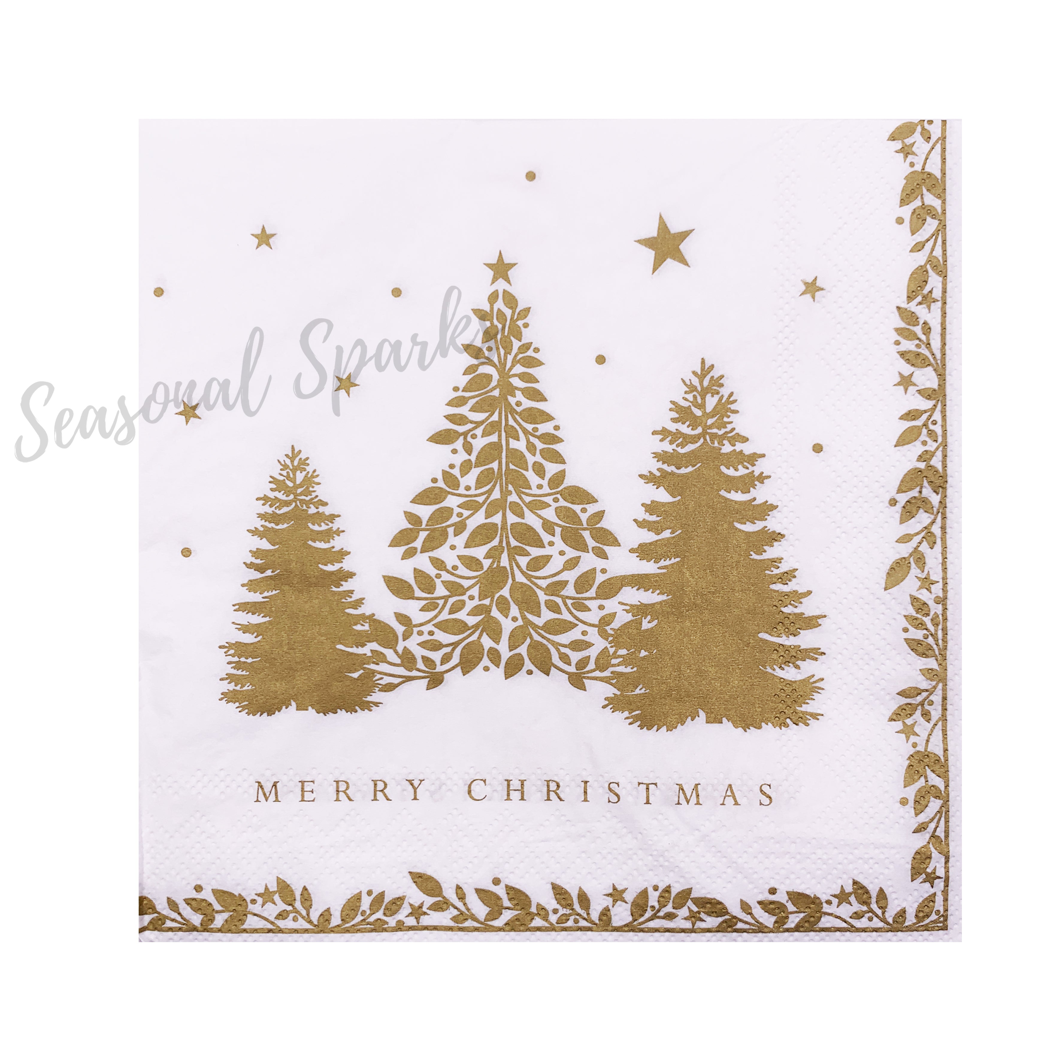20pcs Christmas Paper Napkins Xmas Serviette Lunch Dinner Party Event ...